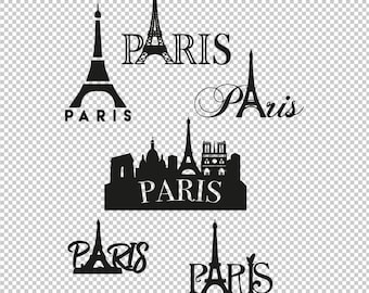 Paris France Love Tour Eiffel Tower SVG, PNG, EPS File for Cricut ...