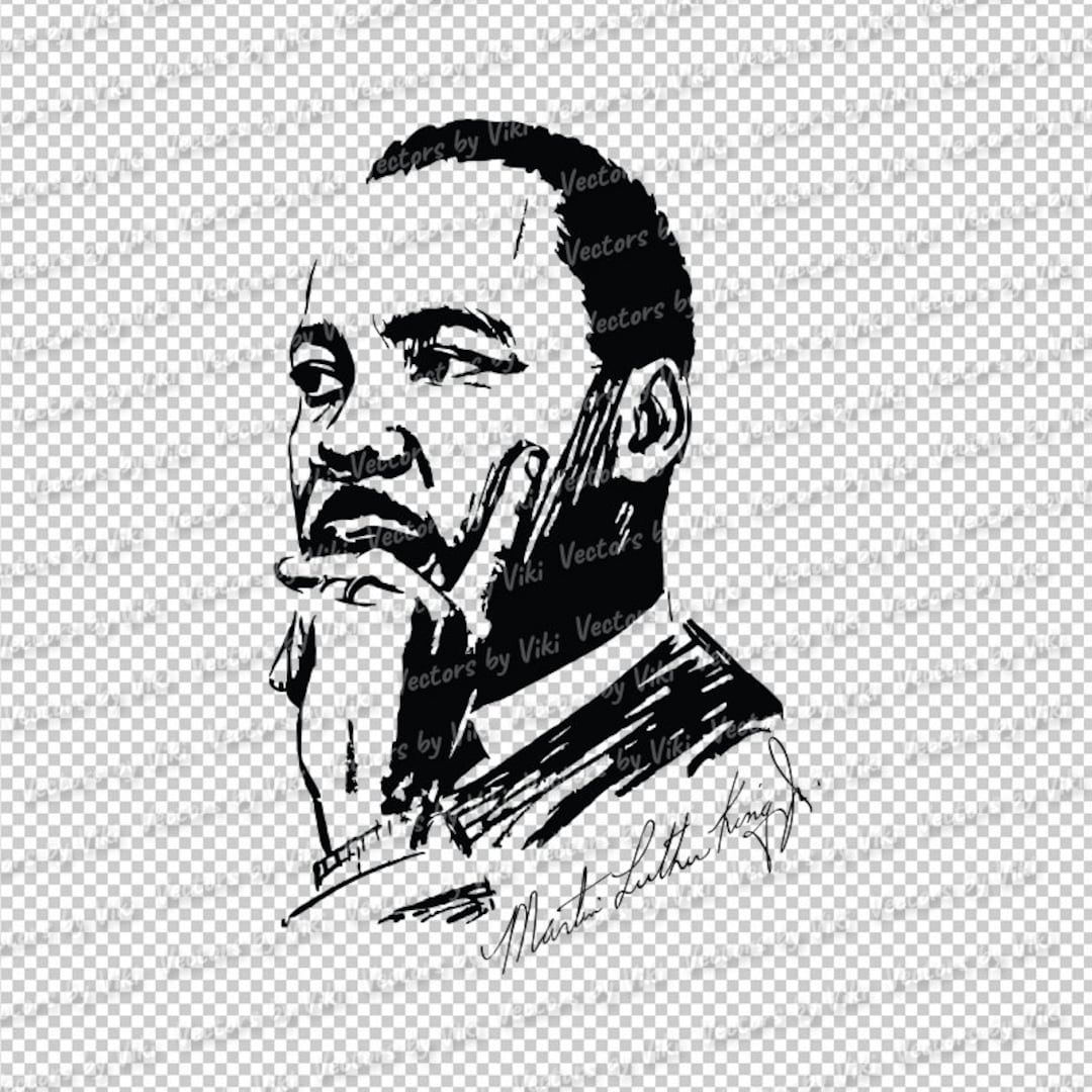 Martin Luther King Jr Mlk SVG, PNG, EPS - File for Cricut, Silhouette ...