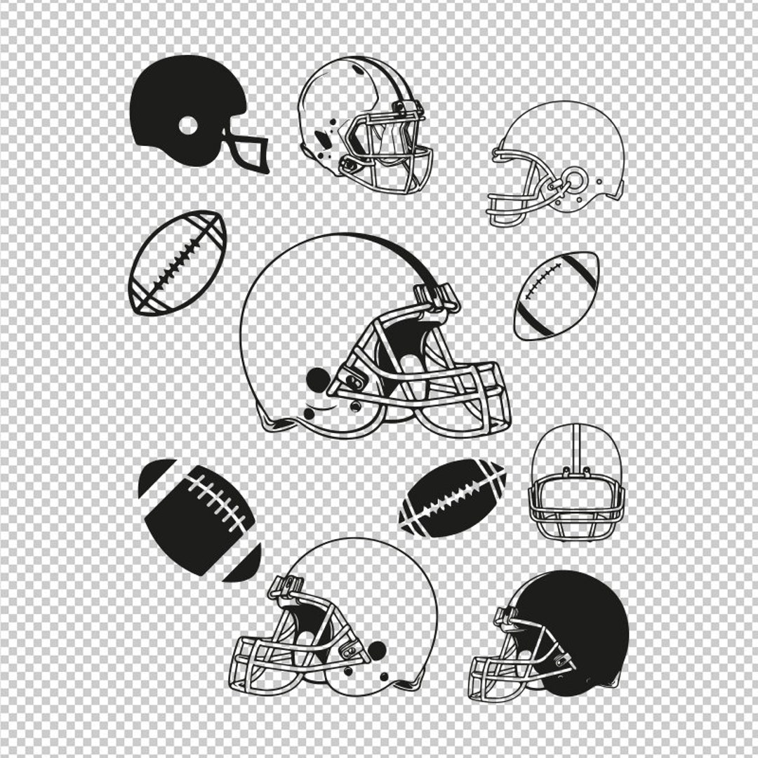 Football Helmet Clipart Bundle, SVG PNG EPS, Cut Files (digital File ...