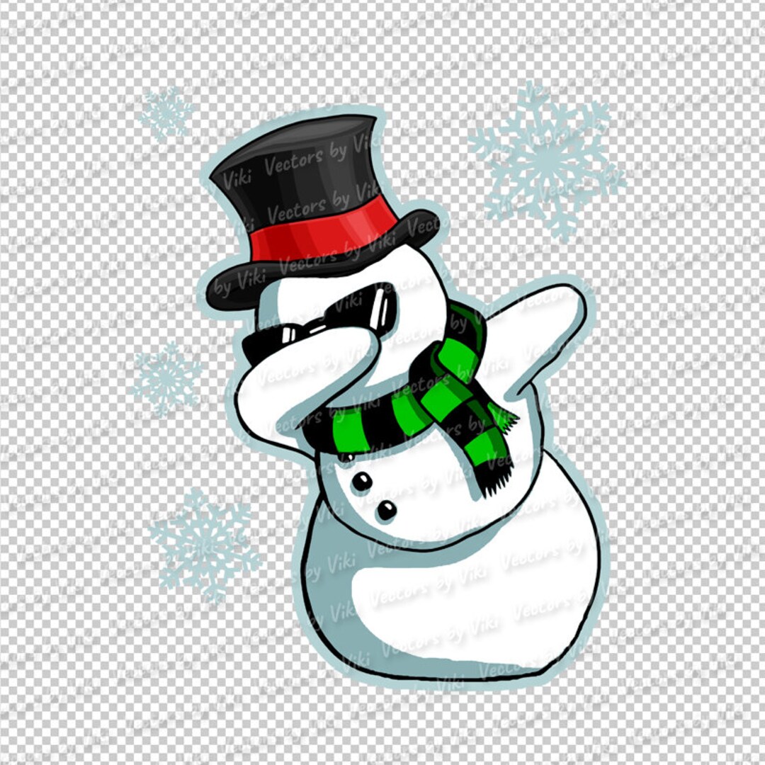 Frosty Dabbing Snowman Christmas Art JPG, PNG - Digital File - Etsy