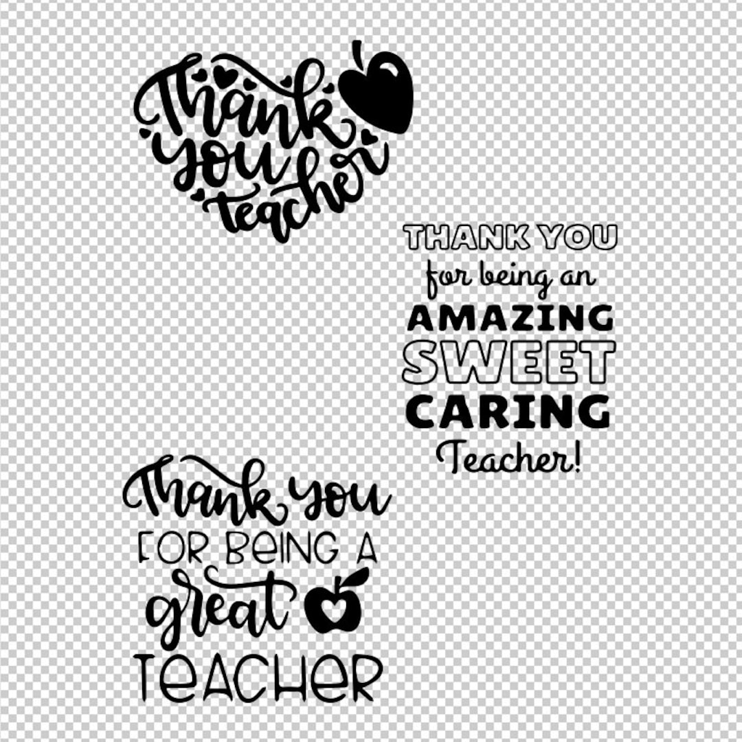 Teacher Appreciation SVG, PNG, EPS, Cricut, Silhouette (digital File ...