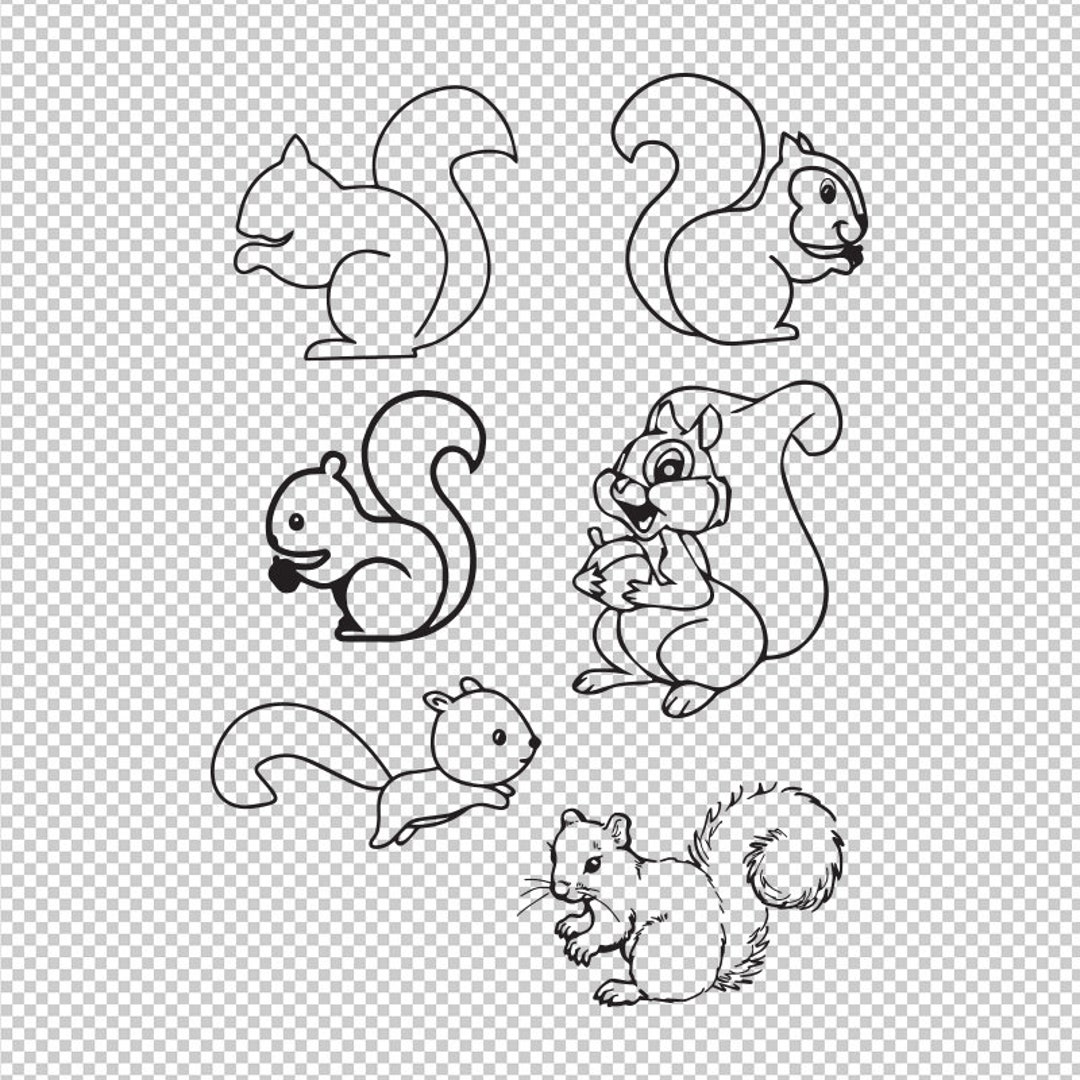 Squirrel Clipart Bundle, Vector Cut Files (digital File) - Etsy