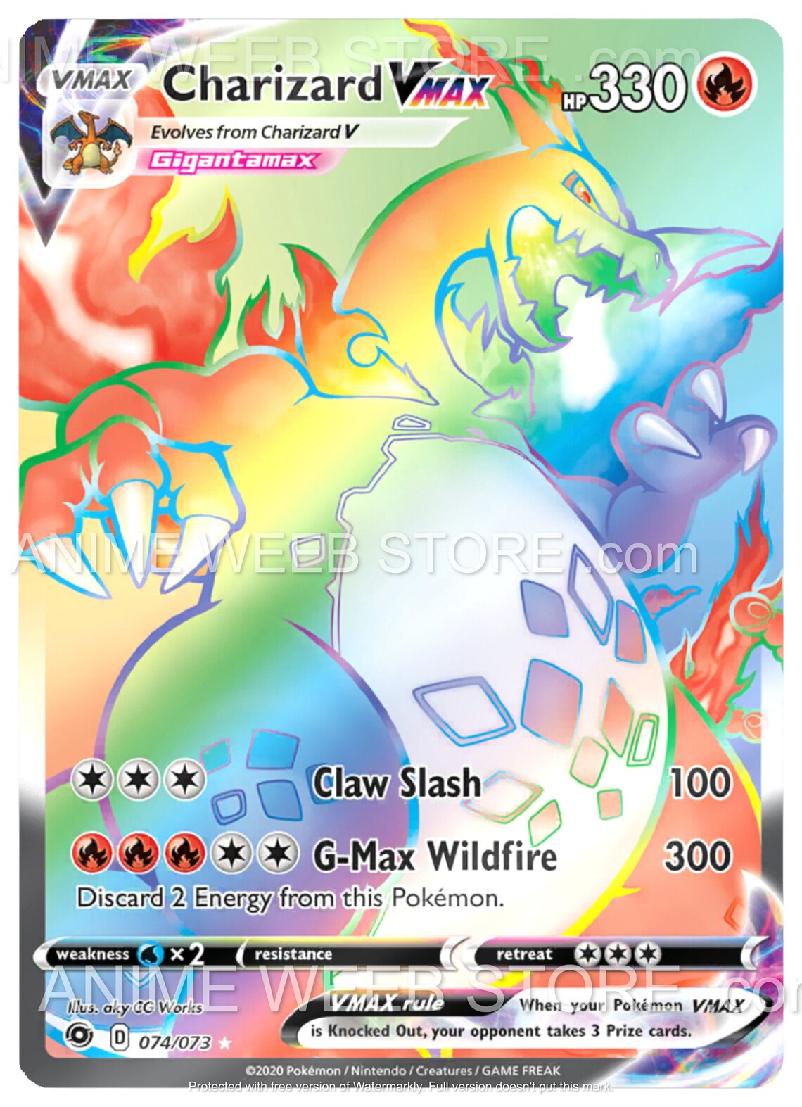 Charizard VMAX Champions Path Adesivo Segreto Arcobaleno - Etsy Italia