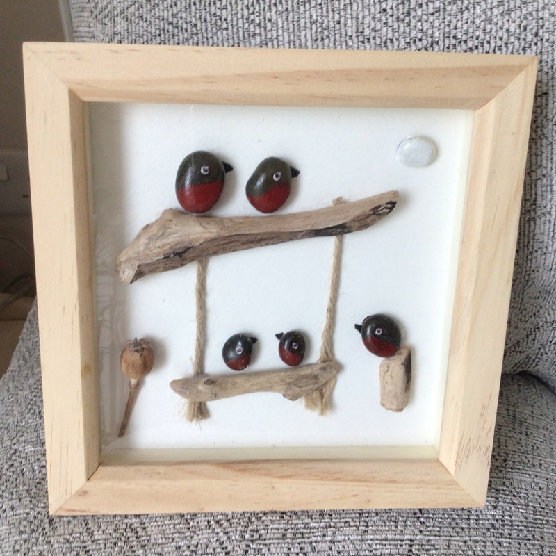 Robin Pebble Art - Etsy UK