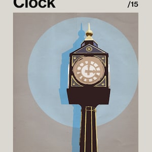 Blue Clock Hanley Poster Print - Etsy