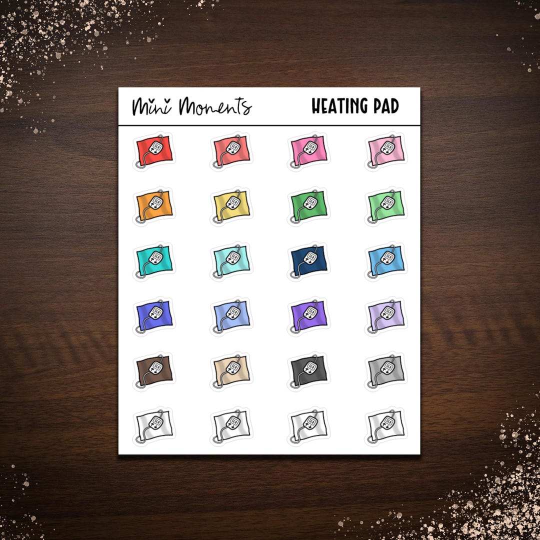 Heating Pad | Sticker Icon | Doodle Sticker | Fits Most Planners - Etsy