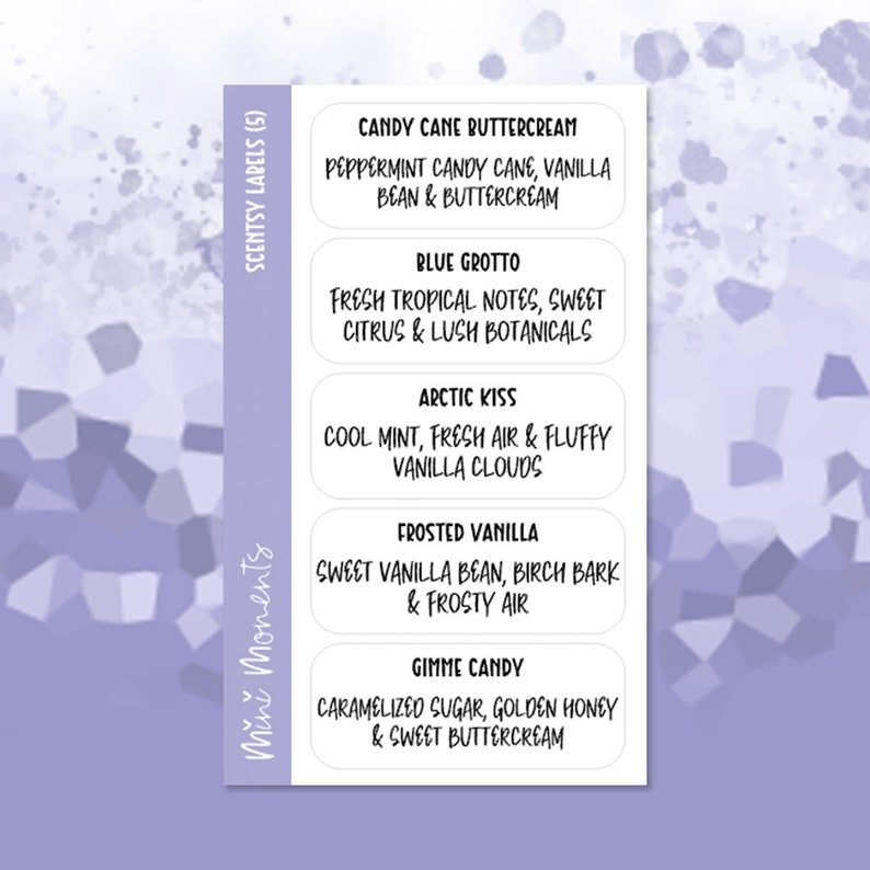 Custom Scent Note Labels Scent Note Stickers - Etsy