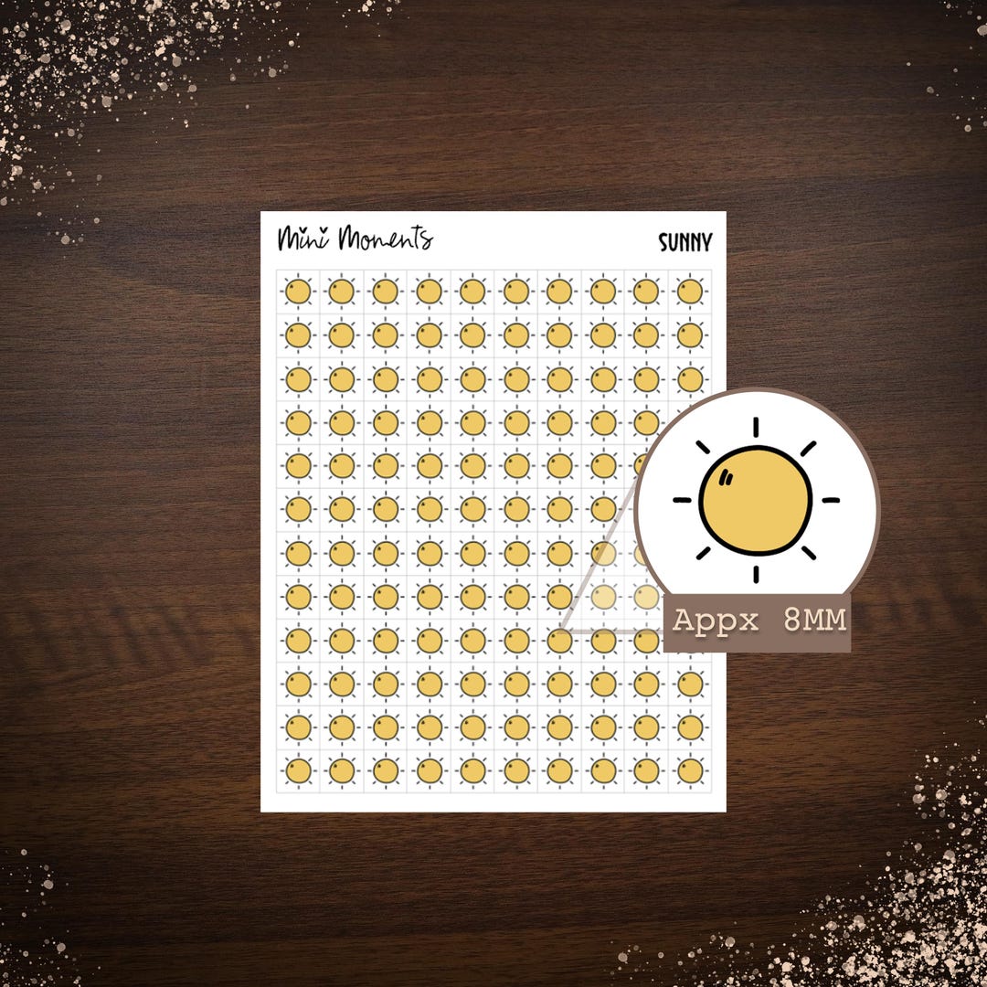 Sunny (colour) | Teeny Icons | Hobonichi, Bullet Journals & Planner ...