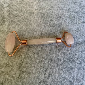 All Natural Rose Quartz Facial Roller / Gemstone Facial Massager - Etsy