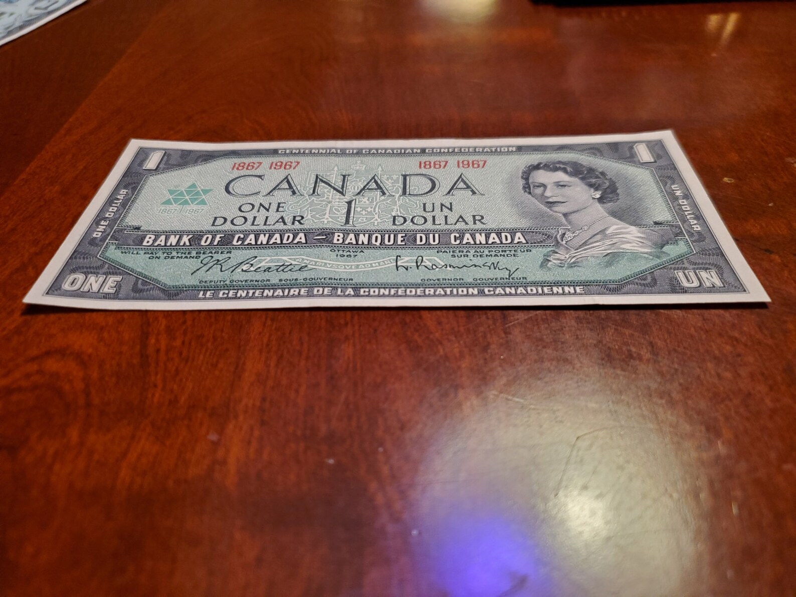 1867 1967 Canada Centennial One Dollar Bill Banknote | Etsy