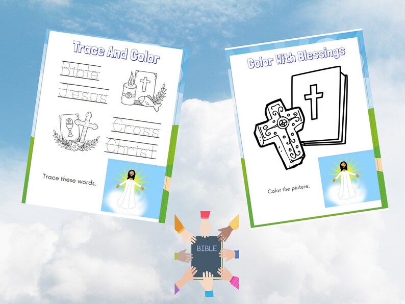 Bible Printables for Kids Activity Bundle | Bible Study Games | Bible ...
