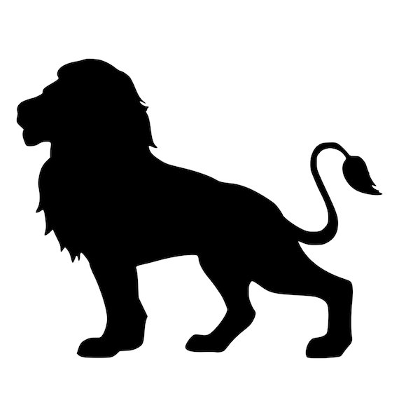 Lion Clipart Lion SVG Lion in Silhouette Lion Files for - Etsy