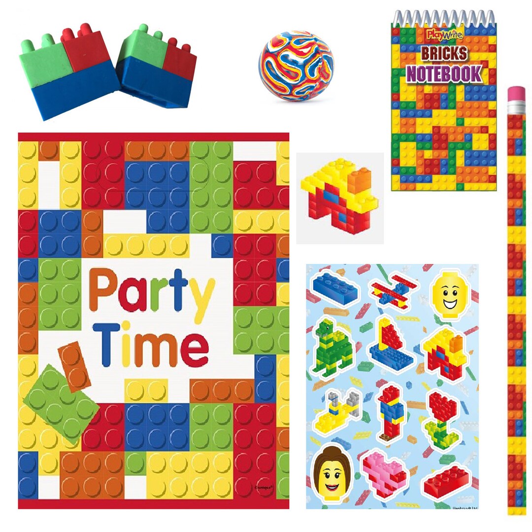 Building Block / Brick Themed Filled Party Bag - Etsy