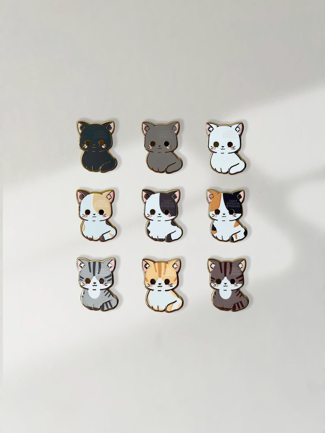 Mini Cat Pals - 0.85" (vol 1) | Enamel Pins, Filler Pins, Cute Cat Pins ...
