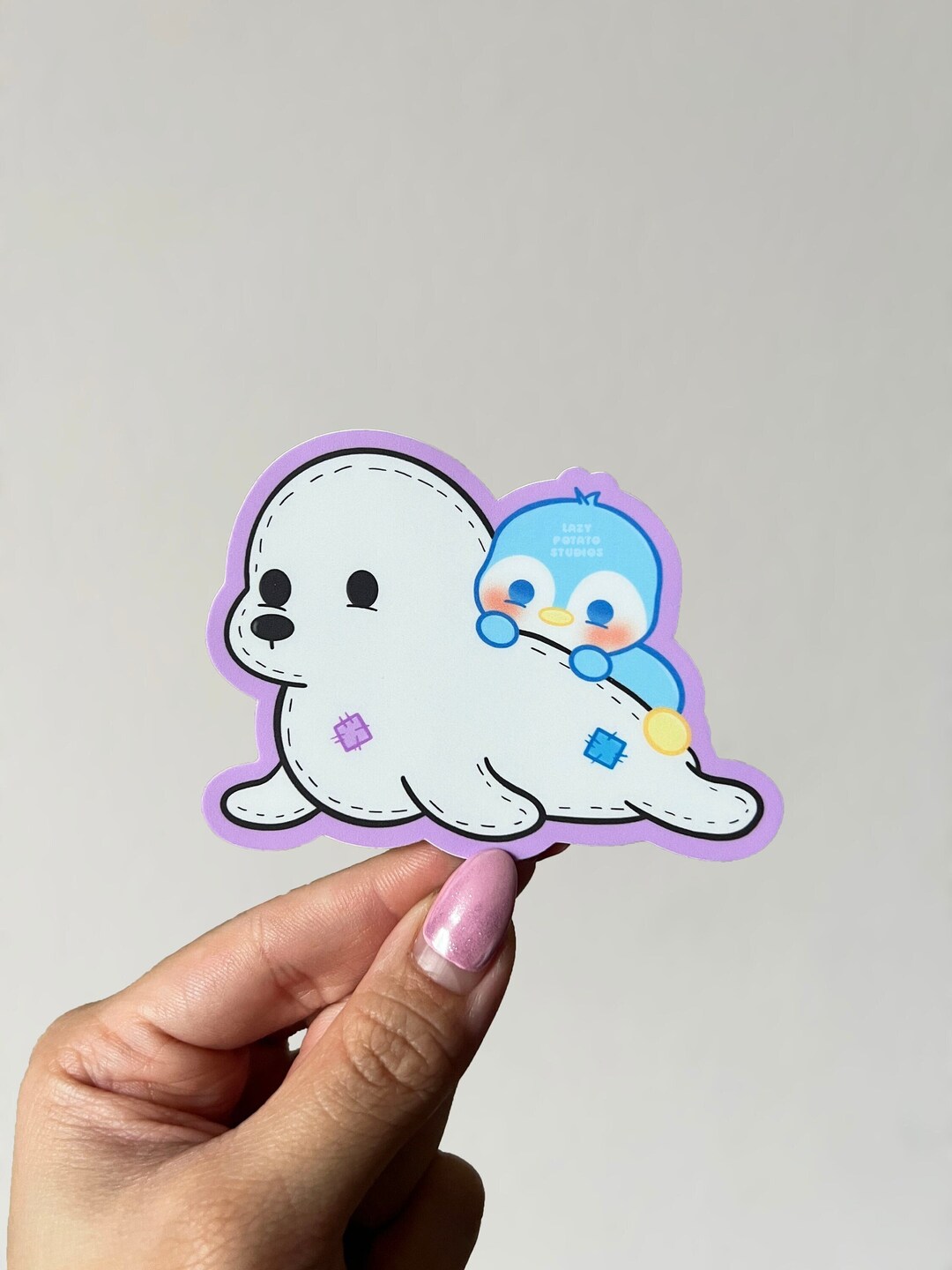 Bloo the Penguin Seal Plush Weatherproof Vinyl Sticker - Etsy