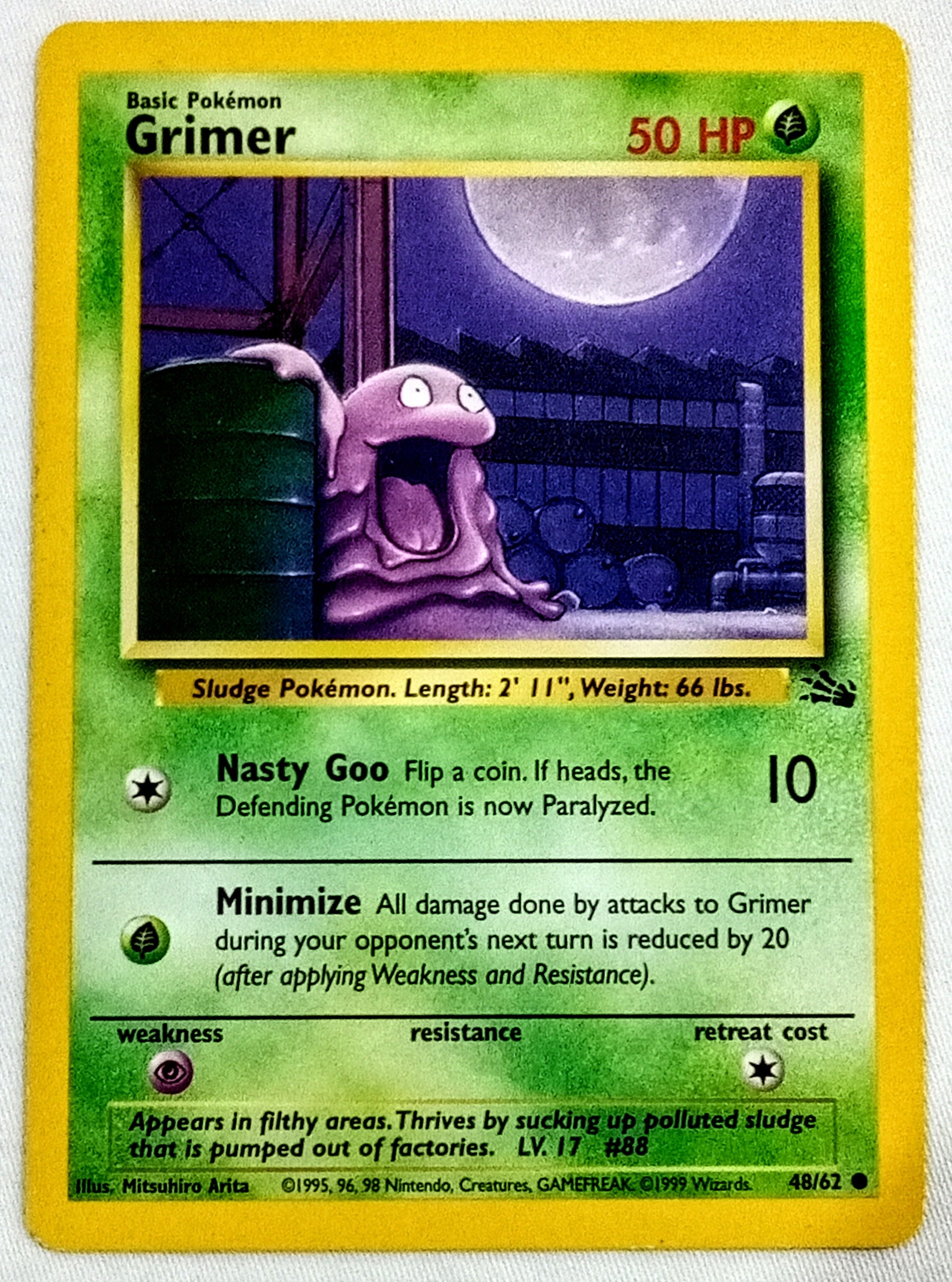 Grimer 48/62 Pokemon / Nintendo Trading Card 1999 Wizards | Etsy