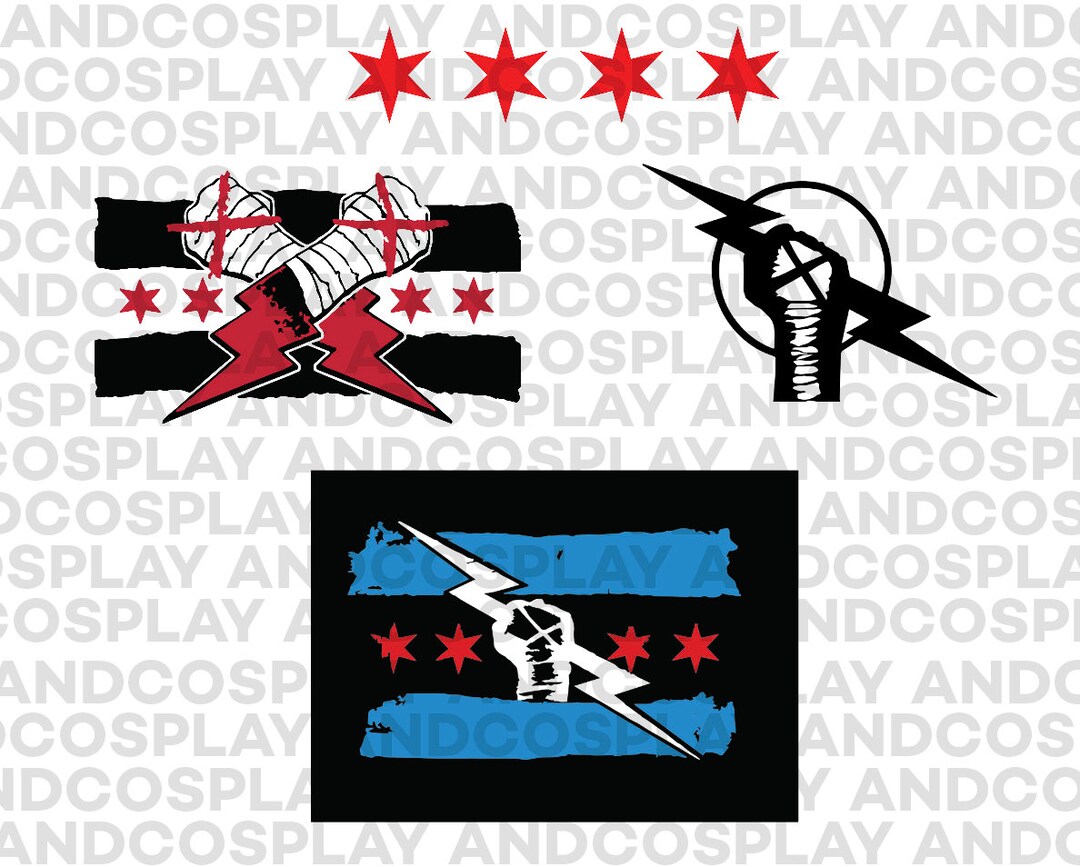 CM Punk Cosplay SVG Files, Cricut Logos Bundle DIGITAL Files Only ...