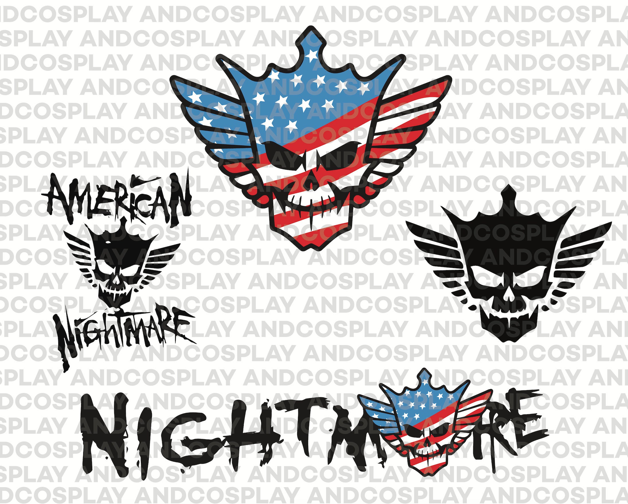 Cody Rhodes Cosplay SVG Files, Cricut Logos Bundle DIGITAL Files ONLY ...