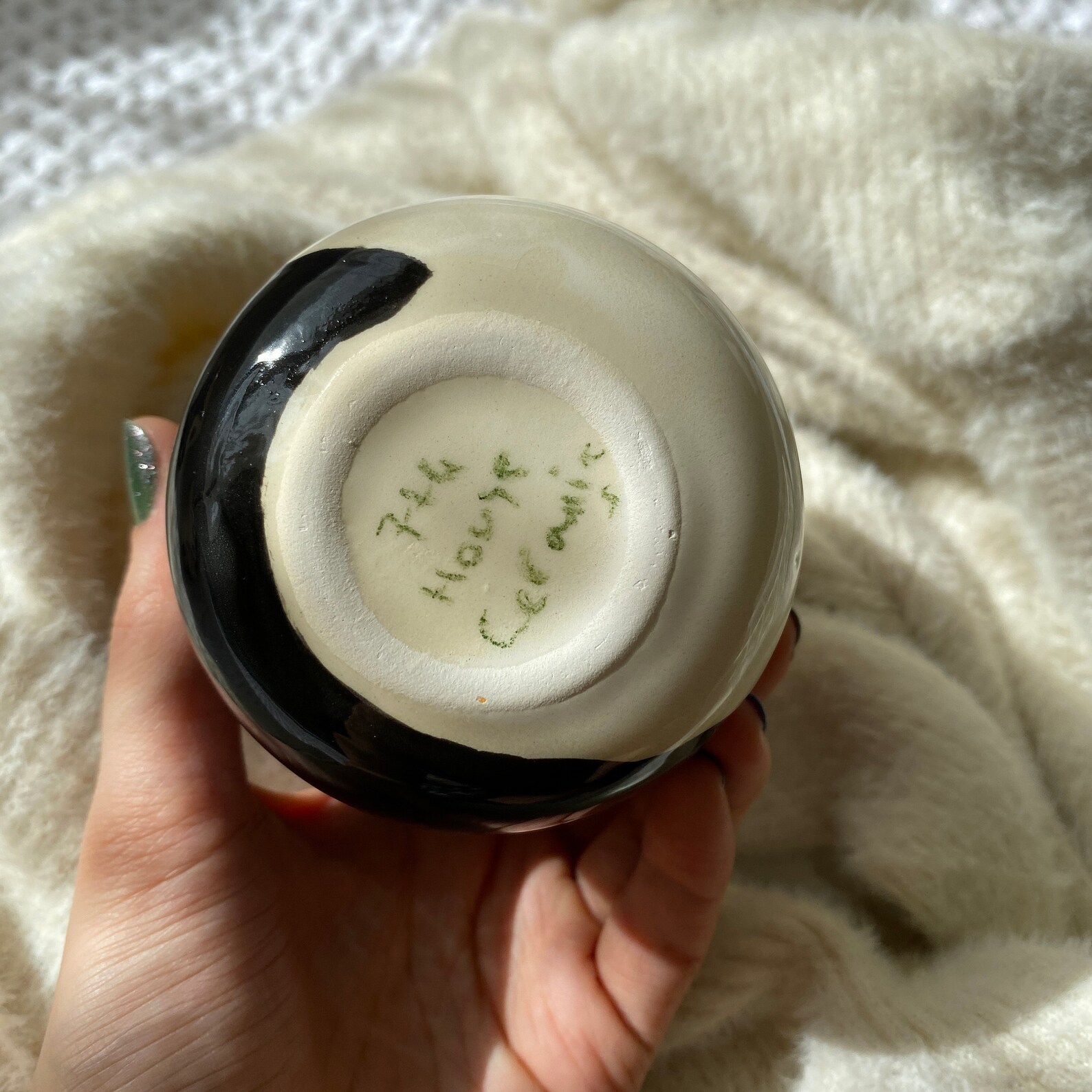 Handmade ceramic yin yang mug | Etsy