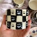 Handmade Ceramic Checkered Mug - Etsy