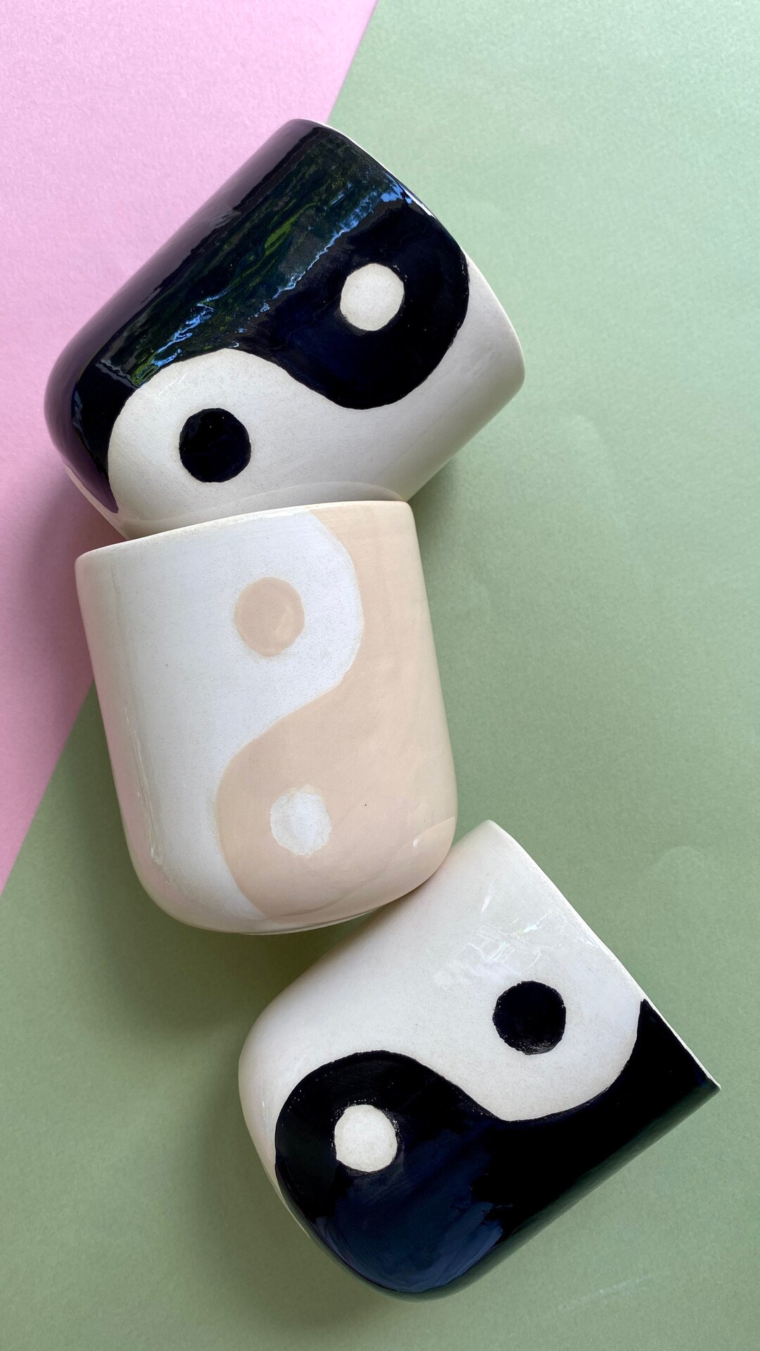 Handmade Ceramic Yin Yang Mug/beige - Etsy