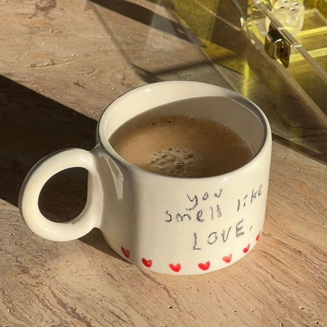 Handmade Ceramic Mug/ Smell Like Love - Etsy