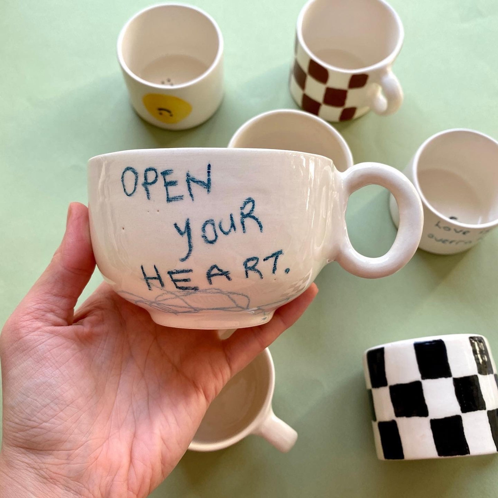 Open Your Heart Handmade Ceramic Mug - Etsy