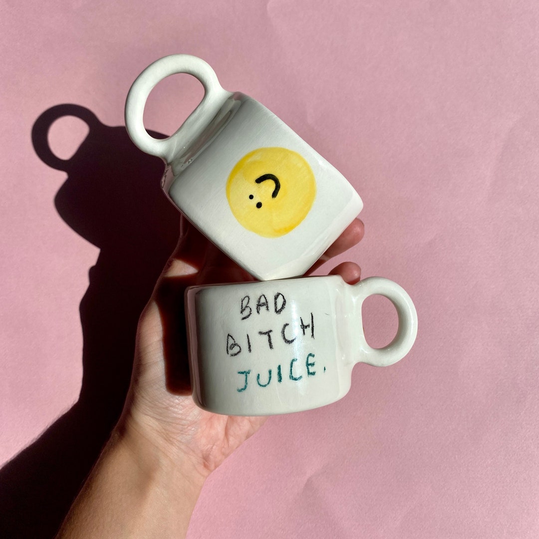 Handmade Ceramic Bad Mug With Handle - Etsy