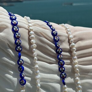 Handmade Pearl Faces Necklace - Etsy
