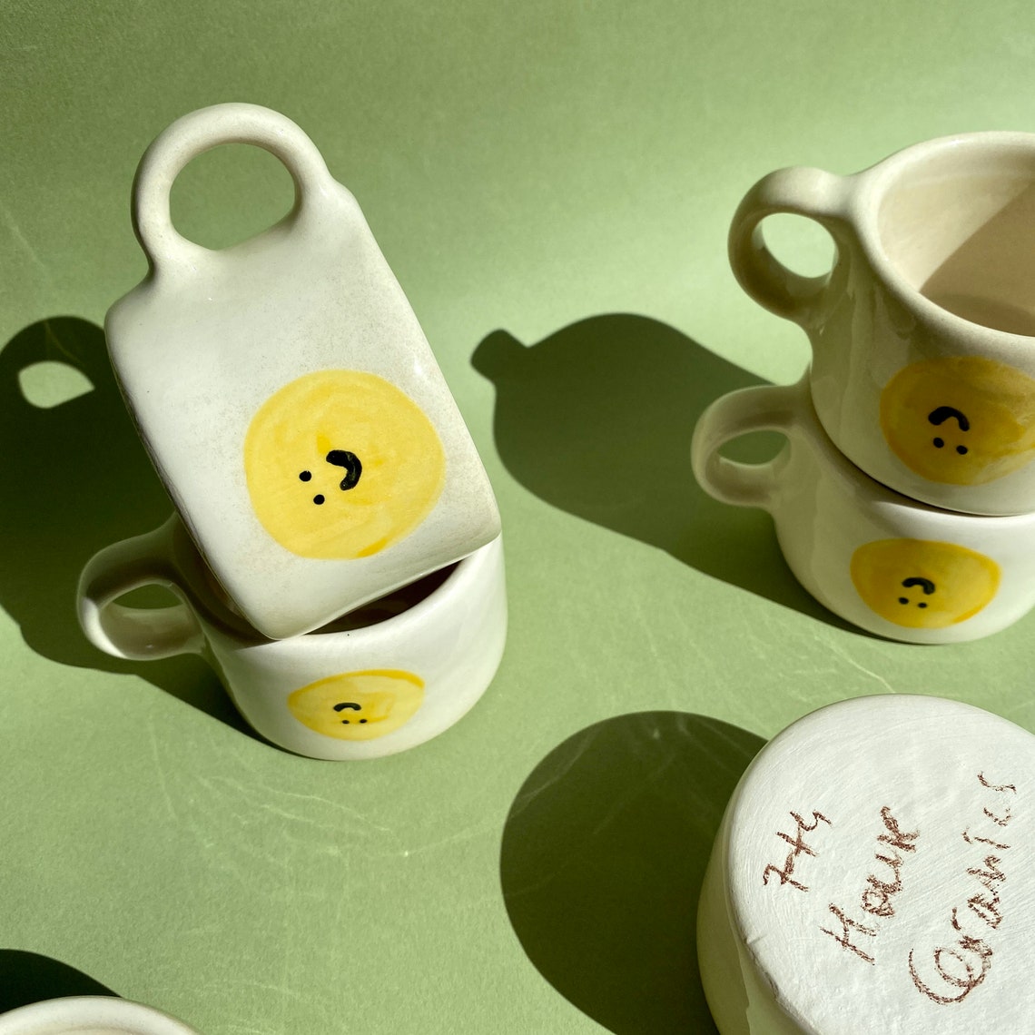 Handmade Ceramic Smiley Mug With Handle - Etsy UK
