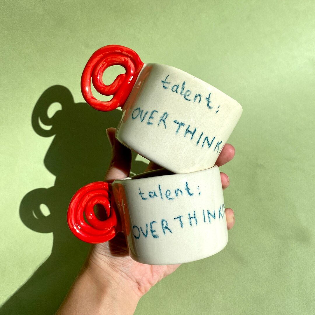 Handmade Ceramic Overthinker Mug - Etsy