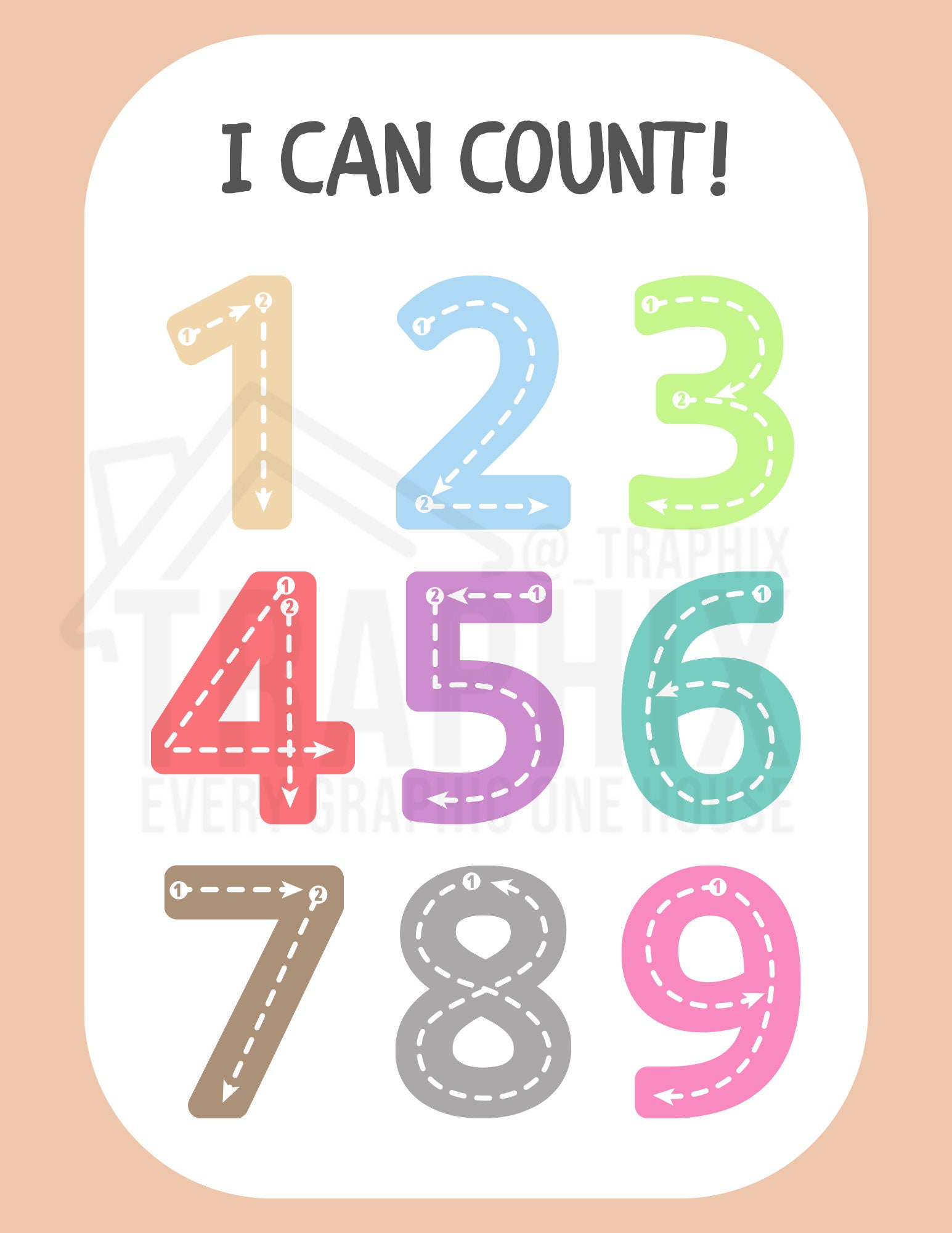 Numbers Worksheet - Etsy