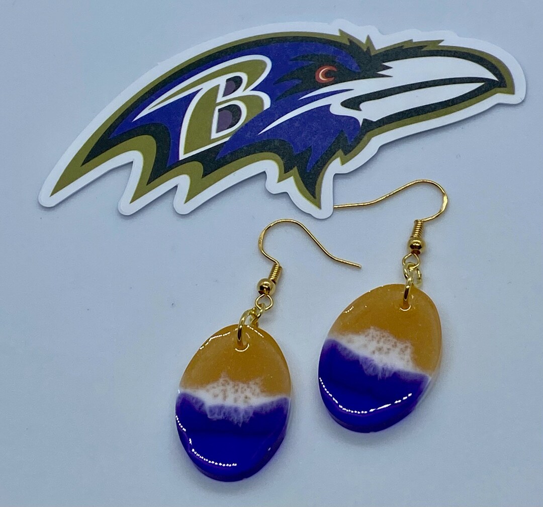 Baltimore Ravens Earrings - Etsy