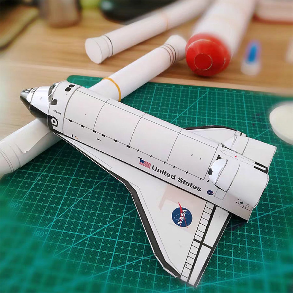 DIY Papercraft 1:150 Atlantis Space Shuttle PaperModel 3D | Etsy