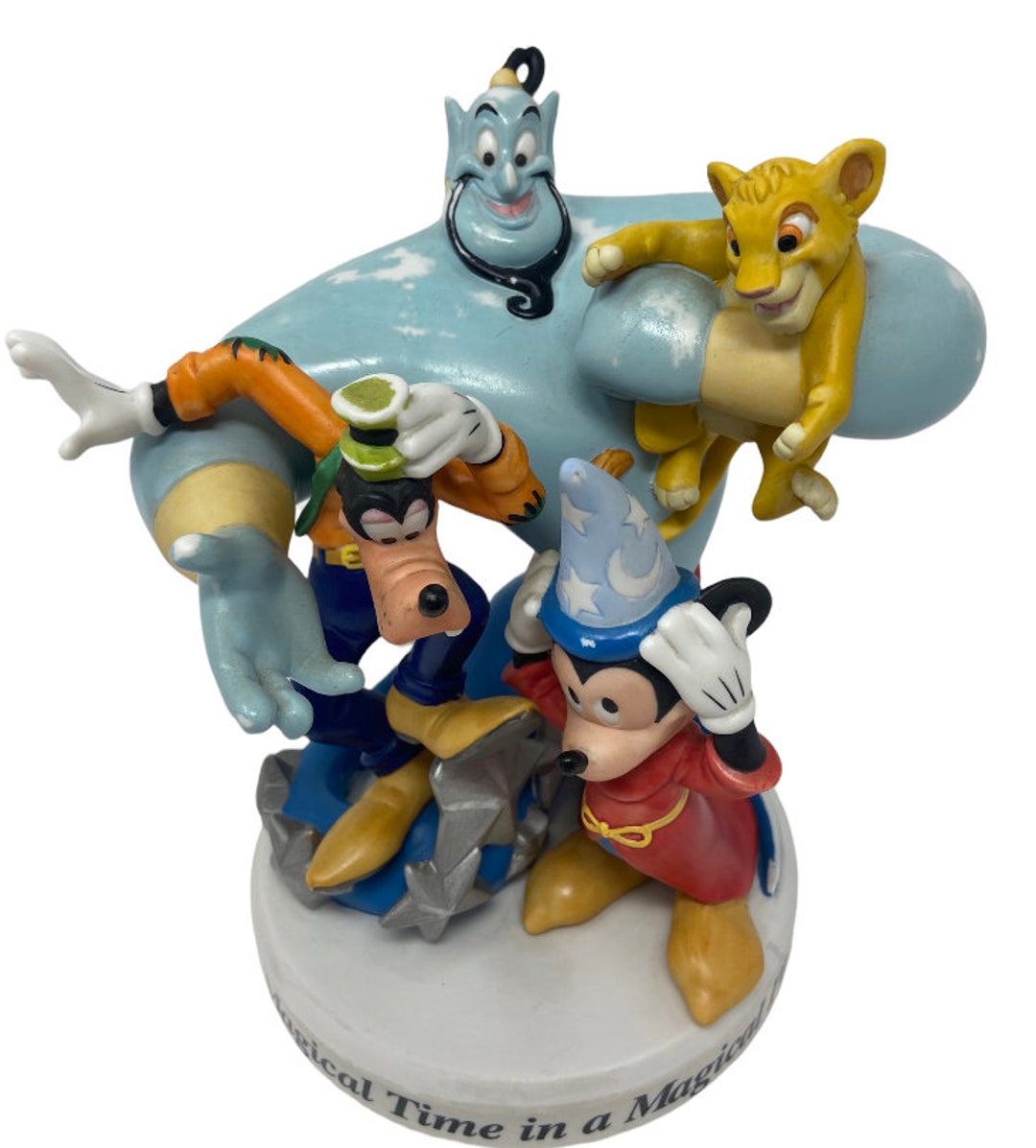 Walt Disney World Genie Goofy Simba Mickey Figurine 1996 25th Magical ...