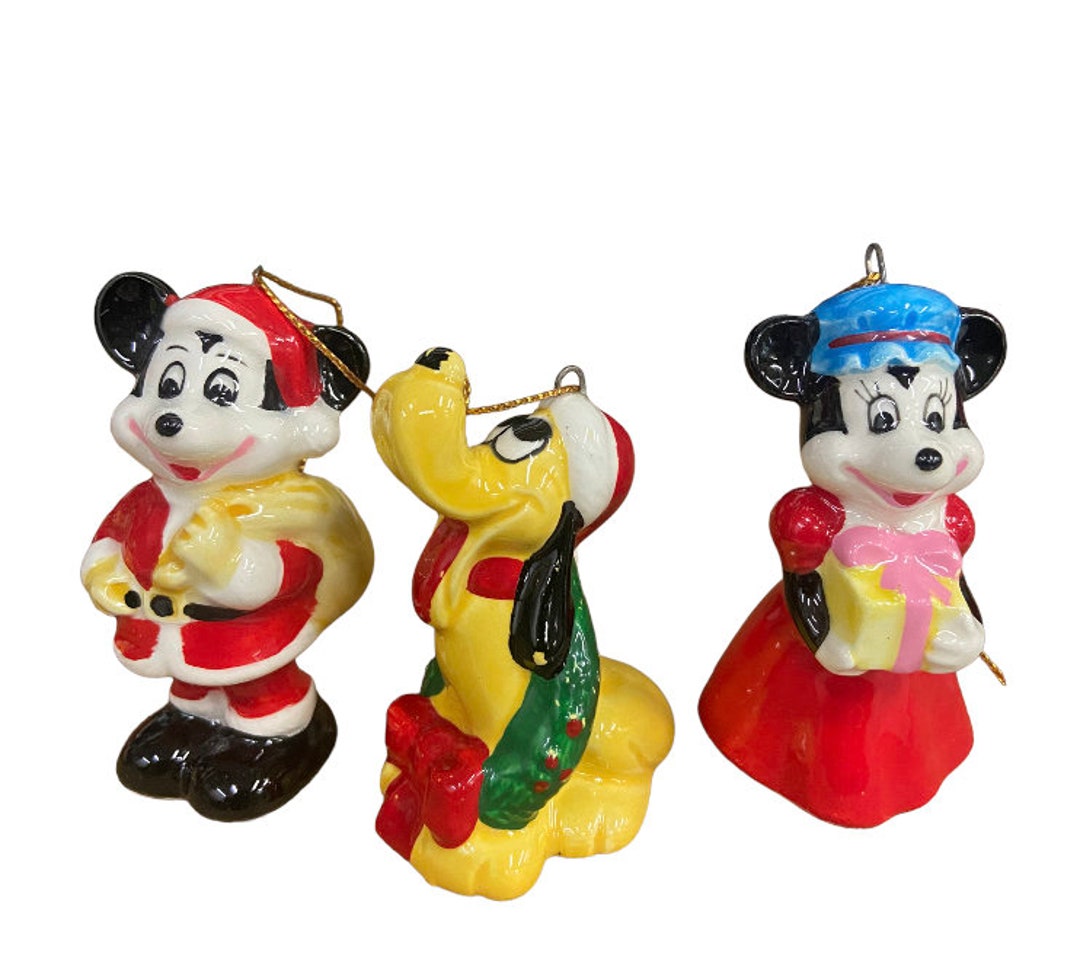 Vintage DISNEY Ceramic Christmas Ornament set of 3 - Etsy