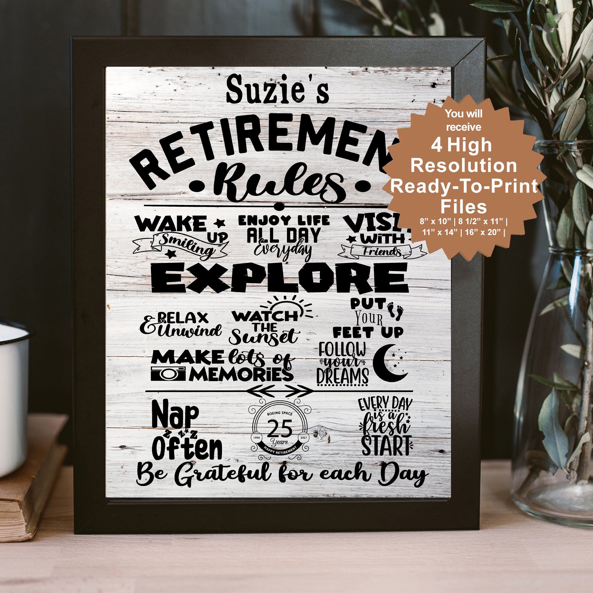 Retirement Card Poster Custom Printable Retirement Card | Etsy Canada