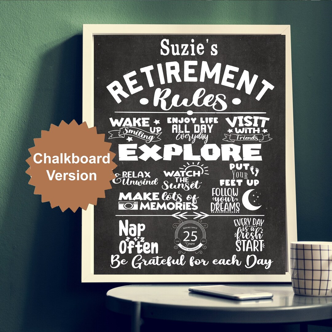 Retirement Card Poster Custom Printable Retirement Card Poster for ...