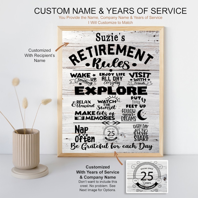 Retirement Card Poster Custom Printable Retirement Card | Etsy Canada