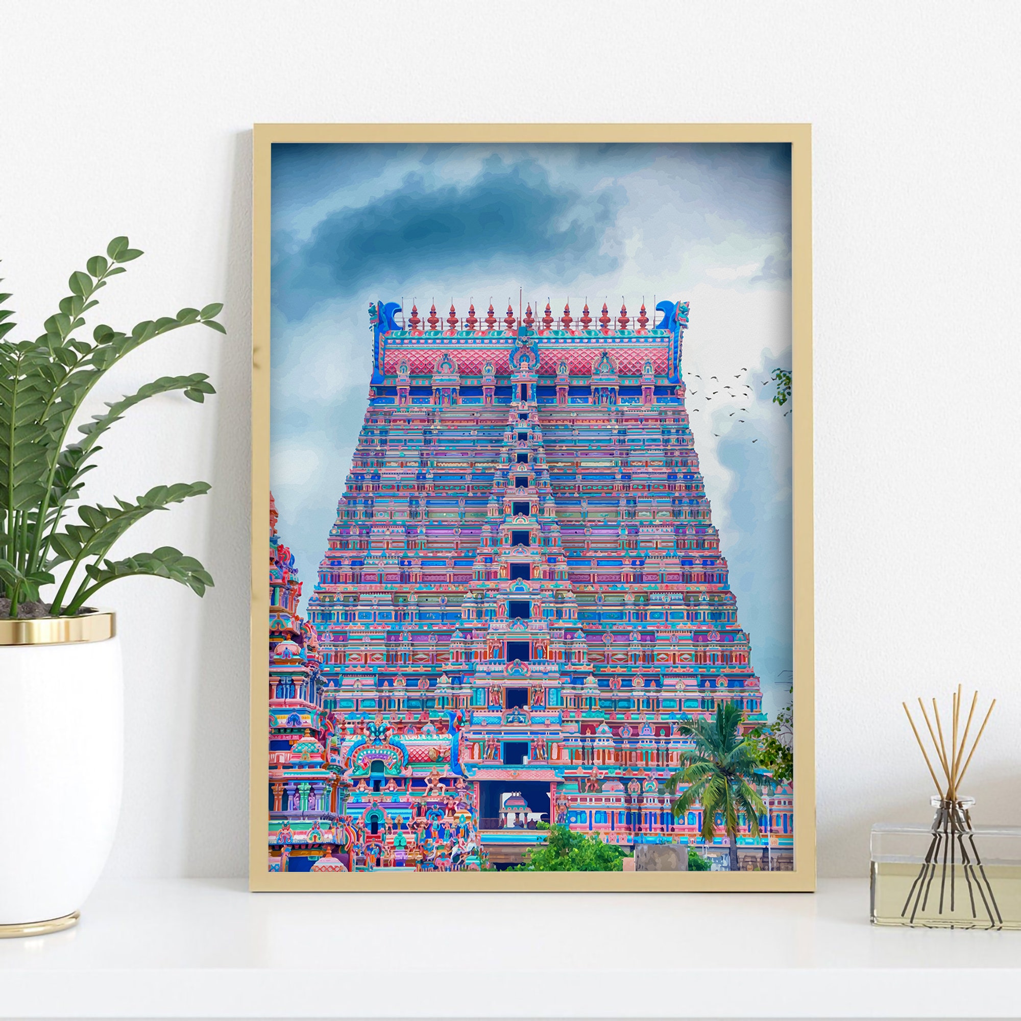 Hindu Temple Wall Painting