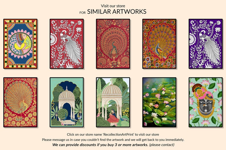 Indian Peacock Wall Art India Art Decor Vintage Peacock - Etsy