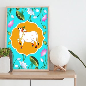 Buy Pichwai Painting: Gomatha Holy Cow Indian Folk Art (digital ...