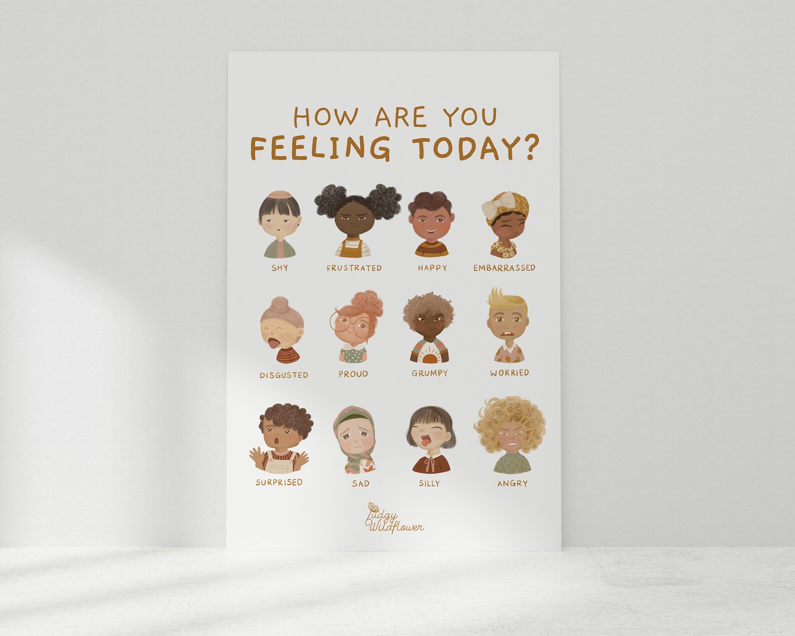Feelings Chart Emotions Prints Montessori Decor Classroom - Etsy