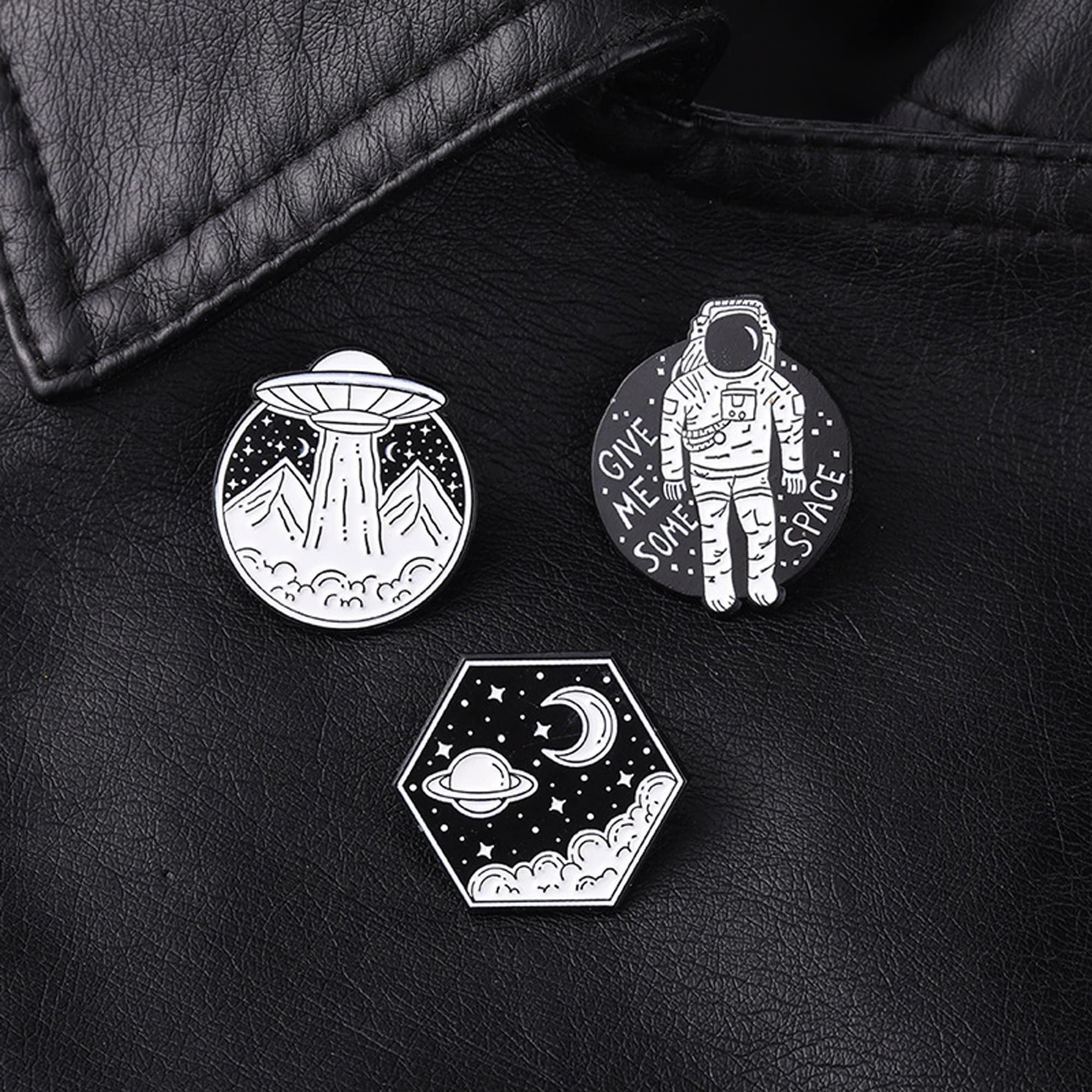 Astronaut Spacecraft Enamel Pin Rocket Star Universe Space Etsy