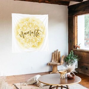 Bohem Namaste Tapestry, Boho Decor, Yoga Studio Decor, Yoga Decor ...