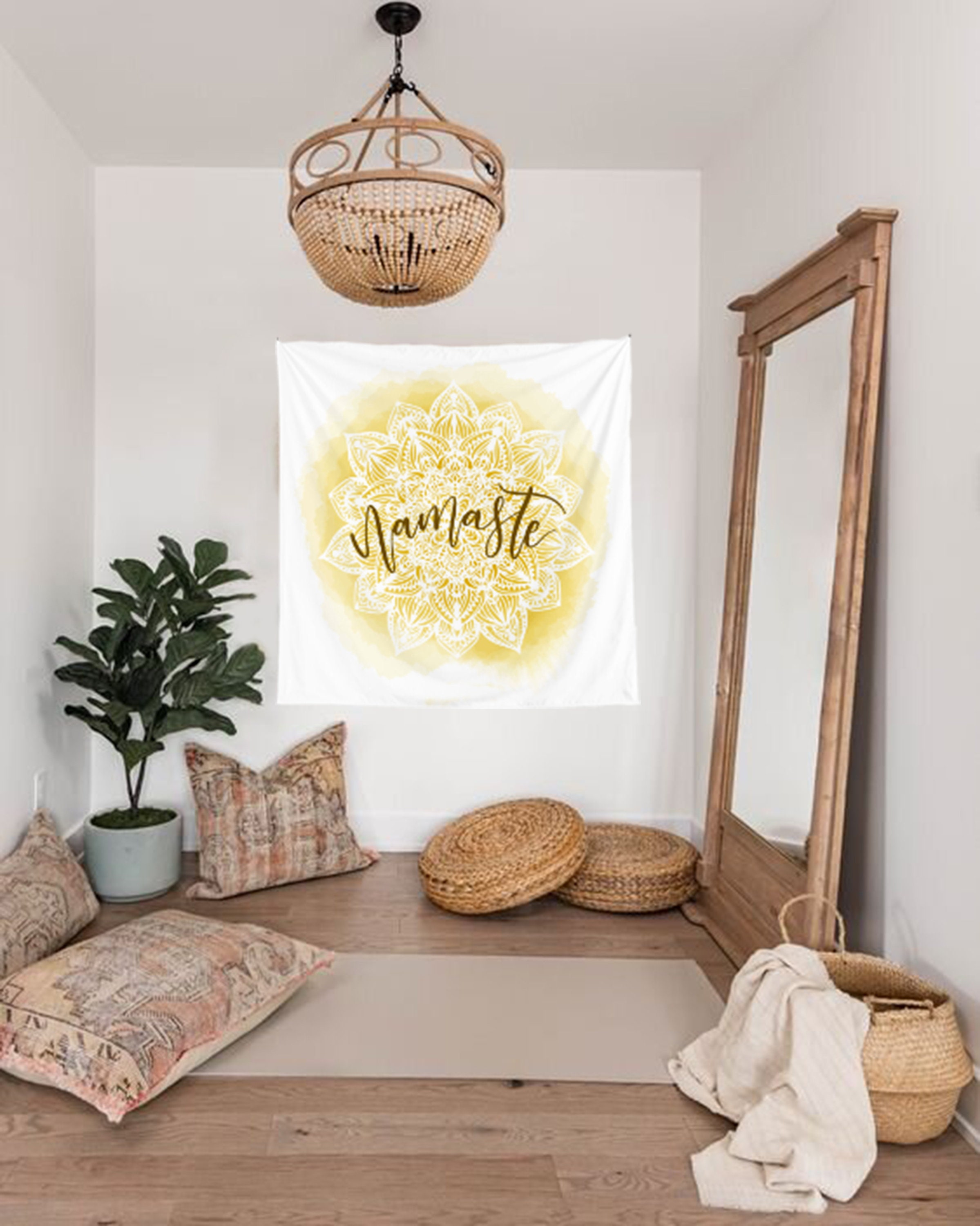 Bohem Namaste Tapestry, Boho Decor, Yoga Studio Decor, Yoga Decor ...