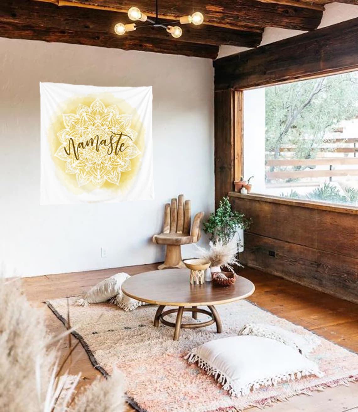 Bohem Namaste Tapestry, Boho Decor, Yoga Studio Decor, Yoga Decor ...