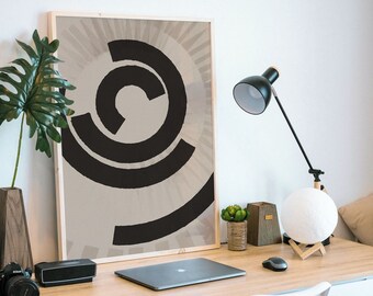 Black Contemporary Print - Etsy