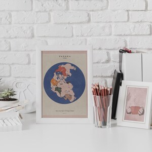 Pangea World Map Poster Geology Gifts Science Poster Geologist Gift ...