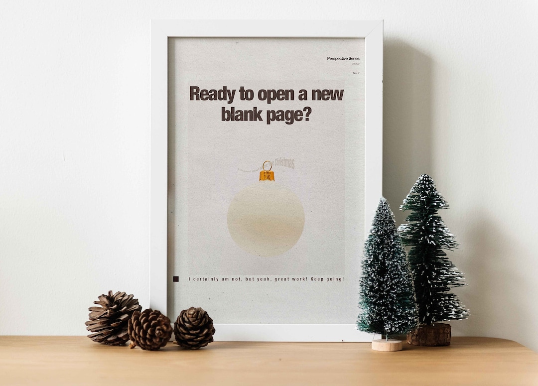 Christmas Poster White | Christmas Wall Art Minimalist Print Xmas Gifts ...